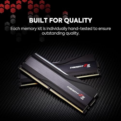 G.SKILL Trident Z5 RGB Series (Intel XMP 3.0) DDR5 RAM 64GB (2x32GB) 5600MT/s CL28-34-34-89 1.35V Desktop Computer Memory UDIMM - Matte Black (F5-5600J2834F32GX2-TZ5RK)