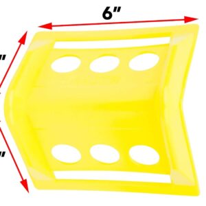 Mytee Products Flatbed Edge Protectors Kit - 20 Pack Yellow Plastic Corner Protectors (4" x 6") & 20 Pack Blue Plastic Corner Protectors (4" x 10") with Carrying Bag