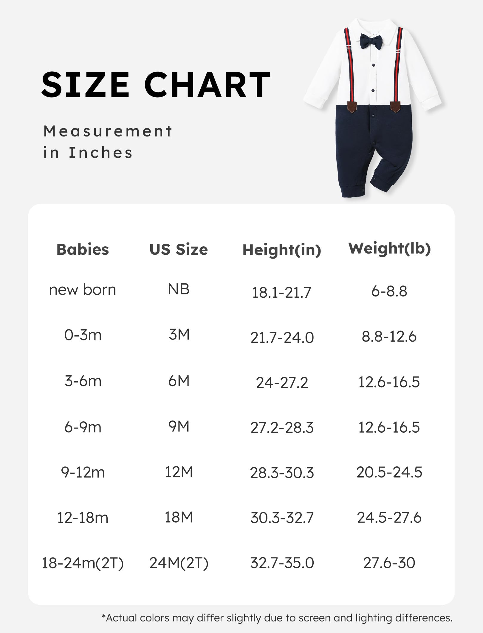 PATPAT Baby Newborn Infant Boys Gender Neutral Long Sleeve Button White Blue Bow Tie Romper Jumpsuit Outfits Clothes Newborn