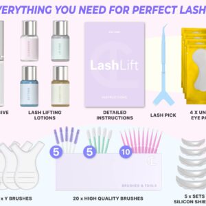 Lash Lift Kit with Keratin by Cici | Instant Perming, Lifting & Curling for Eyelashes | Long Lasting Professional Salon Results for a Supermodel Look | Includes Glue, Supplies and Expert Instructions