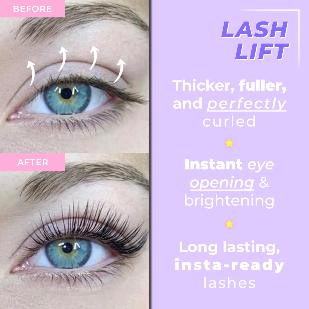 Lash Lift Kit with Keratin by Cici | Instant Perming, Lifting & Curling for Eyelashes | Long Lasting Professional Salon Results for a Supermodel Look | Includes Glue, Supplies and Expert Instructions