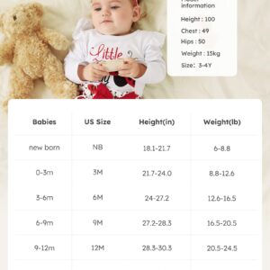 PATPAT Baby Girls Clothes Infant Baby Ruffle Sleeve Romper Pants Sets with Headband 3 Pack, Little Lady, 6-9 Months