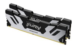 kingston fury renegade silver 32gb (2x16gb) 6400mt/s ddr5 cl32 dimm desktop memory (kit of 2) | intel xmp 3.0 | overclocking stability | kf564c32rsk2-32