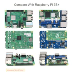 waveshare Pi Zero to Raspberry Pi 3 Model B/B+ Adapter, Onboard 4-CH USB Interface, 100M Ethernet Port and HDMI Port, Alternative for Raspberry Pi 3B/B+, Support Pi Zero and Zero 2W