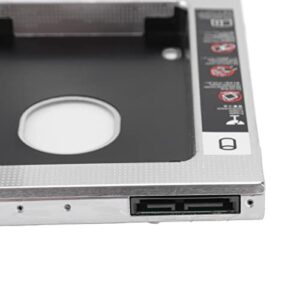 to 2nd HDD SSD Enclosure Hard Drive Caddy Tray Easy Installation for PC Aluminum Alloy