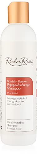 Rucker Roots Nourish + Restore Papaya & Mango Shampoo| Sulfate-Free| Cleansing| Repairs Damage|