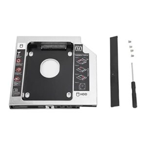 to 2nd HDD SSD Enclosure Hard Drive Caddy Tray Easy Installation for PC Aluminum Alloy