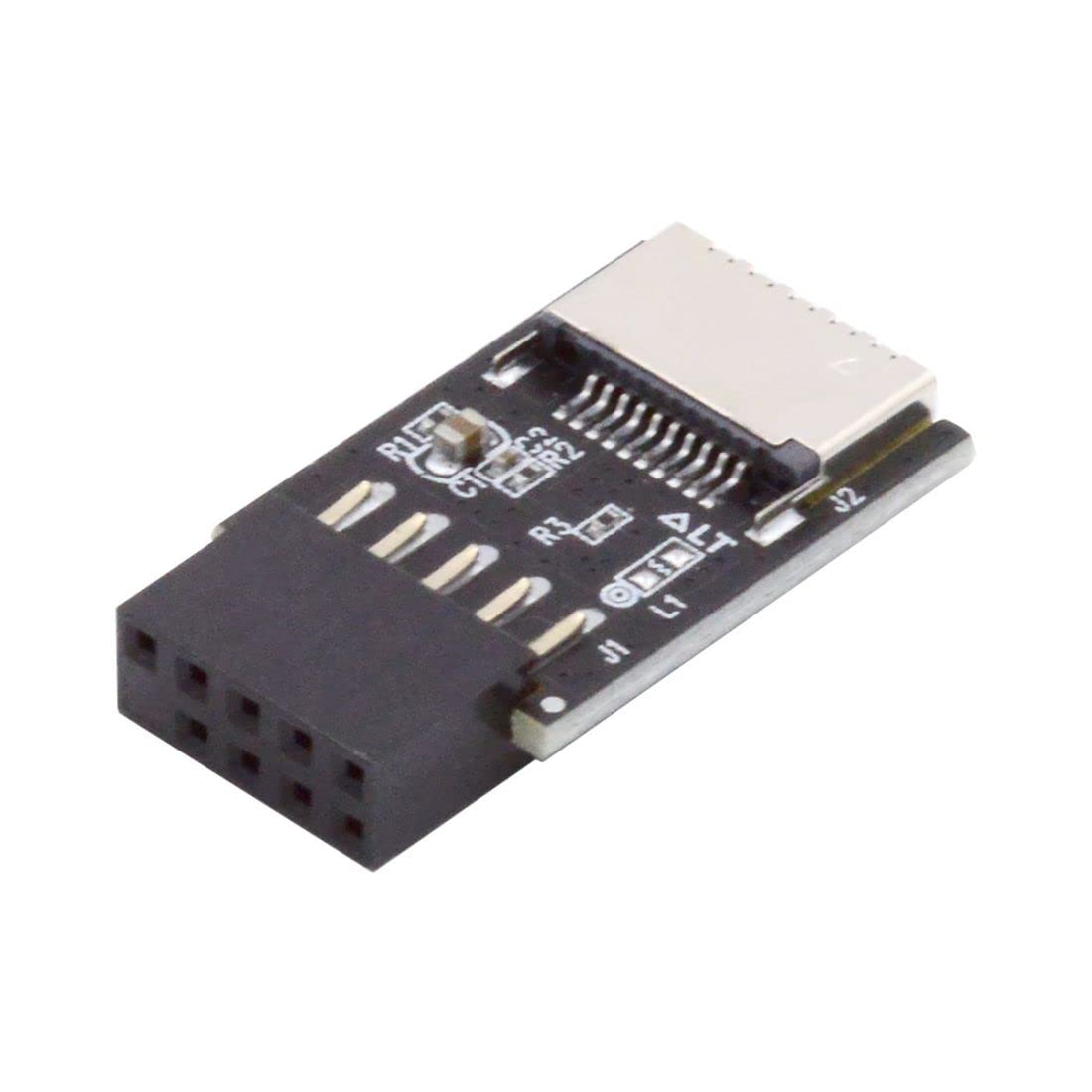 chenyang USB 2.0 9Pin Male to USB 3.1 Type E Key-A Female Front Panel Socket to 9Pin Mainboard Header Extension Adapter