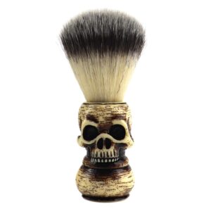 frcolor 1pc skull beard brush beard hair brush men shaving kit hair shaving brush shaving brush with handle straight razor stand kit hair for women man shaving cream shave fluff