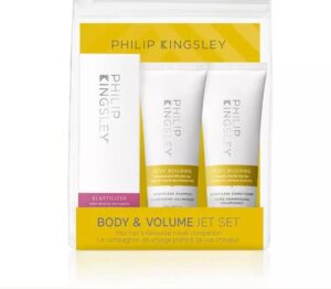 philip kingsley haircare body & volume travel set, body building shampoo and conditioner volumizing for fine limp flat fly away hair, deep-conditioning hair mask, adds volume and shine