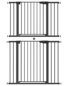 cumbor 36" extra tall, 29.7"- 46" width baby gate for dogs and kids & cumbor 30.5" tall 29.5-46" width dog baby gate for house, stairs, doorways