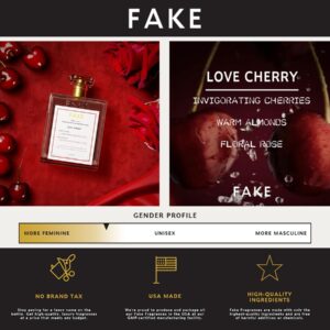 Fake Get Lost in the Sensual Greatness of Love Cherry, Unisex EDP 3.4 oz Almost an Exact Clone. Explosive Cherry Liqueur, Almond, & Vanilla Powerfully Insatiable Unisex Fragrance is Addictive.