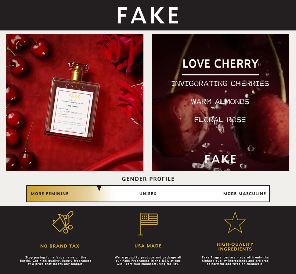 Fake Get Lost in the Sensual Greatness of Love Cherry, Unisex EDP 3.4 oz Almost an Exact Clone. Explosive Cherry Liqueur, Almond, & Vanilla Powerfully Insatiable Unisex Fragrance is Addictive.