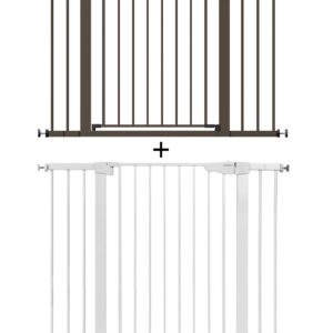 Cumbor 36" Extra Tall Baby Gate for Dogs and Kids & Cumbor 30.5" Tall Auto Close Safety Baby Gate, 29.5"- 46" Width Dog Gate for House, Stairs, Doorways