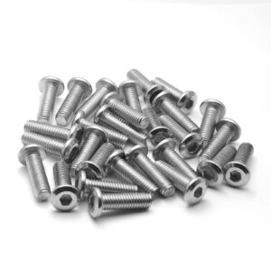 biaungdo 30 pcs m8x25mm stainless steel flat head hex socket cap bolts screws countersunk connector fastener