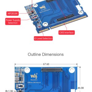 Coolwell Raspberry Pi CM4 to CM3 Adapter, Use CM 4 to Replace CM3 Series, Solve The Short Supply Problem of CM3 / CM3+