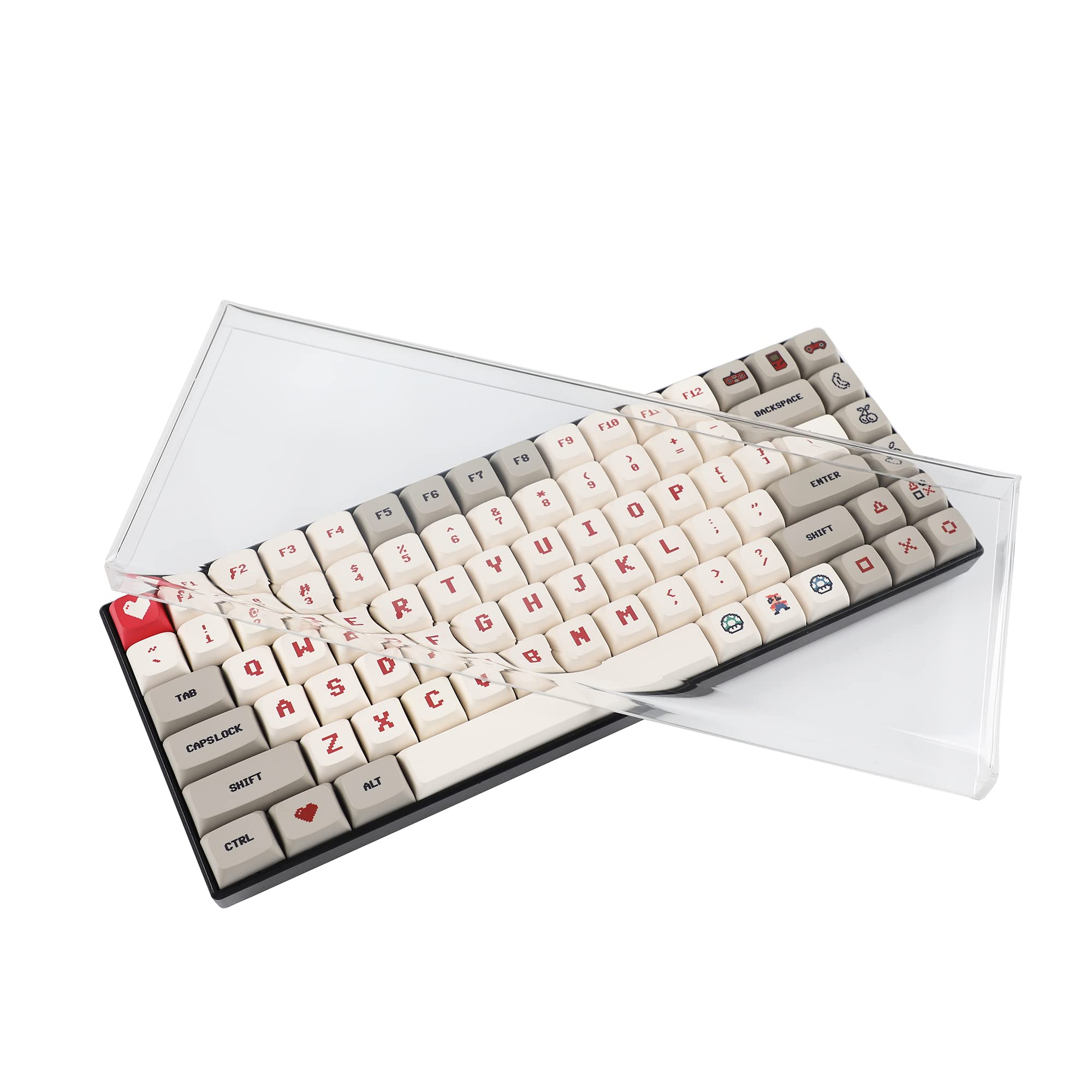 YMDK Mechanical Keyboard Dust Cover Keycap Lid Acrylic for 75% Mechanical Keyboard 84