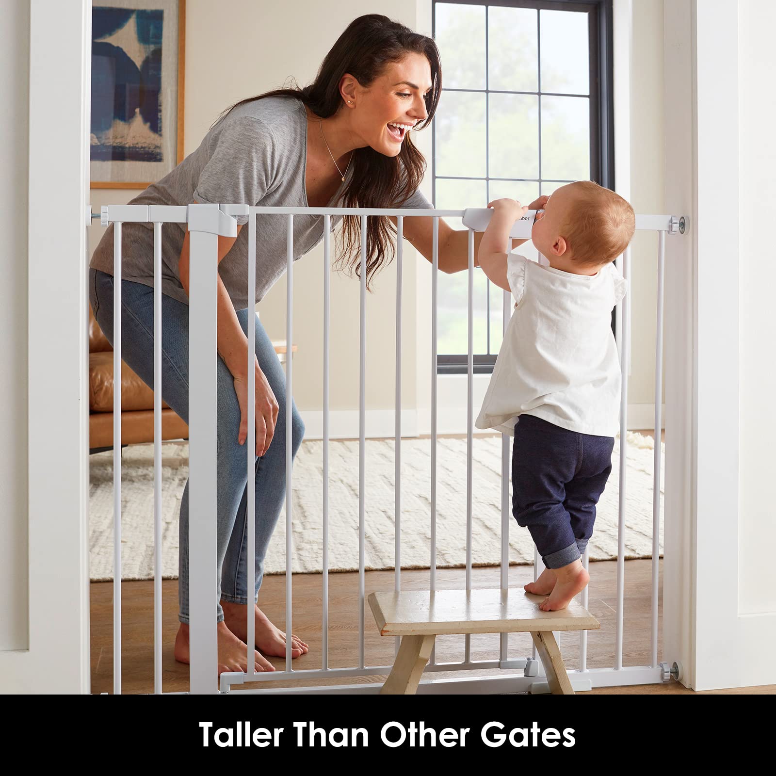 Cumbor 36" Extra Tall, 29.7"- 46" Width Baby Gate for Dogs and Kids & Cumbor 30.5" Tall 29.7-46" Width Dog Baby Gate for House, Stairs, Doorways