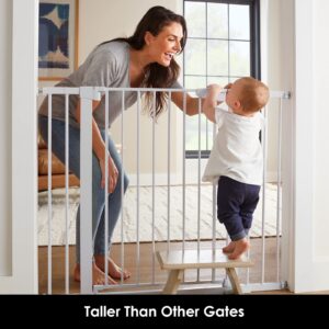 Cumbor 36" Extra Tall Baby Gate for Dogs and Kids & Cumbor 30.5" Tall Auto Close Safety Baby Gate, 29.5"- 46" Width Dog Gate for House, Stairs, Doorways