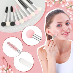 Skyley 10 Pcs Beauty Sponge Makeup Brush Set Sponge Applicator Concealer Brush Soft Head Makeup Brush Double Head Makeup Brush with Eyebrow Brush