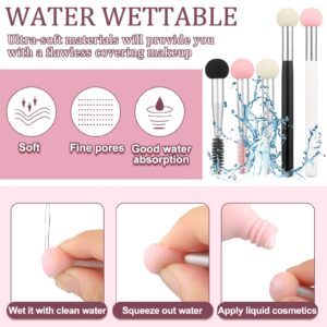 Skyley 10 Pcs Beauty Sponge Makeup Brush Set Sponge Applicator Concealer Brush Soft Head Makeup Brush Double Head Makeup Brush with Eyebrow Brush