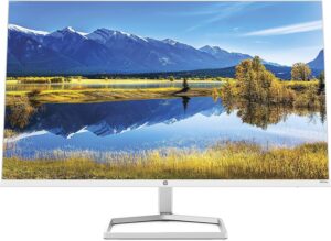 hp 27" monitor fhd ips led backlit with audio white color, display features: on-screen controls; amd freesync™; low blue light mode; dual speakers (2w per channel). m27fwa