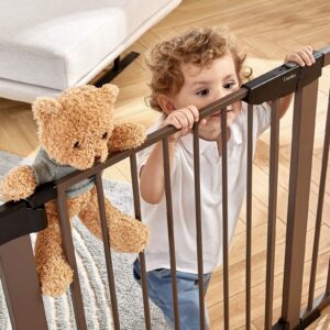 Cumbor 36" Extra Tall Baby Gate for Dogs and Kids & Cumbor 30.5" Tall Auto Close Safety Baby Gate, 29.5"- 46" Width Dog Gate for House, Stairs, Doorways