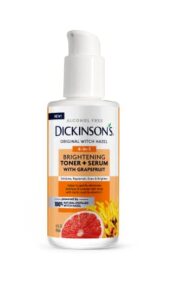 dickinson's witch hazel brightening toner + serum with grapefruit