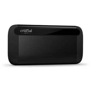 crucial x8 4tb portable ssd - up to 1050mb/s - pc and mac - usb 3.2 external solid state drive - ct4000x8ssd9, black