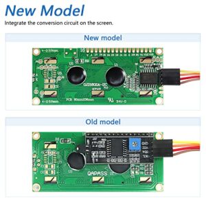 FREENOVE I2C LCD 1602 Module (2 Pack), New Type IIC TWI Serial 16x2 Display, Compatible with Arduino Raspberry Pi Pico ESP32 ESP8266