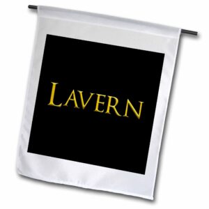 3drose lavern beautiful baby boy name in the america. yellow on black - flags (fl-361742-1)