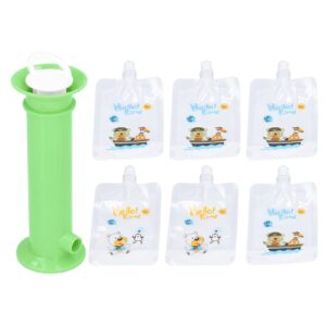 alomejor baby food pouch maker refillable toddler squeeze pouch for kids washable freezer for kids(green)