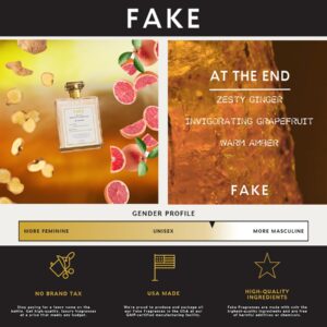 Fake At the End | Fragrance Inspired by L’Immensite 1.7oz Men's Cologne | Almost Exact Clone | 1.7oz Eau de Parfum | Addictive Sweet-Spicy Amber Masculine Scent | Unisex Fragrance is Addictive!