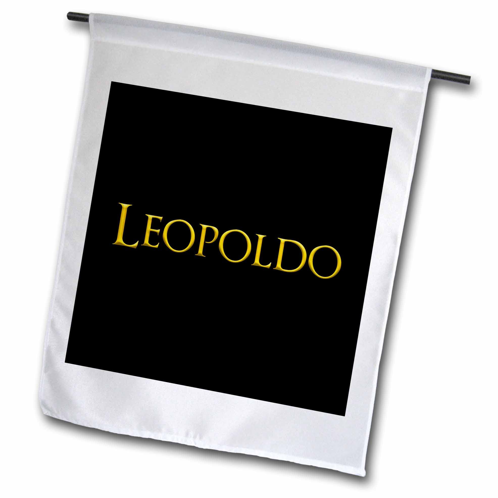 3dRose Leopoldo common baby boy name in America. Yellow on black amulet - Flags (fl-361727-1)