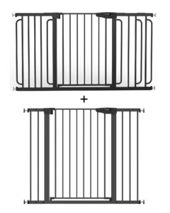 cumbor 36" extra tall, 29.7"- 46" width baby gate for dogs and kids & cumbor 30.5" tall 29.5"-57" width dog baby gate for house, stairs, doorways