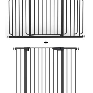 Cumbor 36" Extra Tall, 29.7"- 46" Width Baby Gate for Dogs and Kids & Cumbor 30.5" Tall 29.5"-57" Width Dog Baby Gate for House, Stairs, Doorways