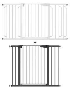 cumbor 36" extra tall, 29.7"- 46" width baby gate for dogs and kids & cumbor 30.5" tall 29.5"-57" width dog baby gate for house, stairs, doorways