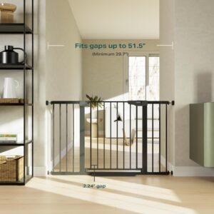 Cumbor 36" Extra Tall, 29.7"- 46" Width Baby Gate for Dogs and Kids & Cumbor 30.5" Tall 29.5"-51.6" Width Dog Baby Gate for House, Stairs, Doorways