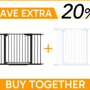 Cumbor 36" Extra Tall, 29.7"- 46" Width Baby Gate for Dogs and Kids & Cumbor 30.5" Tall 29.5"-51.6" Width Dog Baby Gate for House, Stairs, Doorways