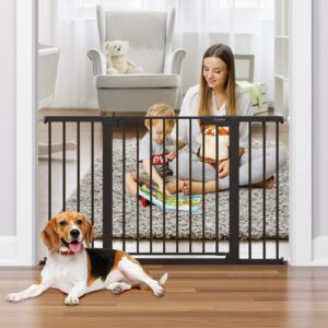 Cumbor 36" Extra Tall, 29.7"- 46" Width Baby Gate for Dogs and Kids & Cumbor 30.5" Tall 29.5"-51.6" Width Dog Baby Gate for House, Stairs, Doorways