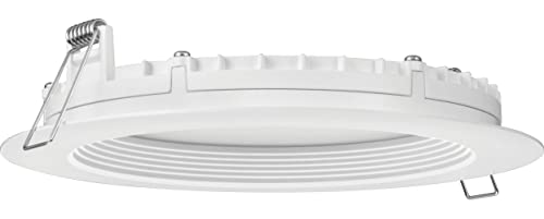 Juno WF6 REG SWW5 90CRI CP6 MW M2 Canless Wafer Recessed LED Downlight, Shallow Regressed Baffled Trim Style, 6-Inch, Matte White, 6-Pack