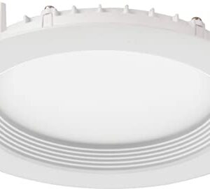 Juno WF6 REG SWW5 90CRI CP6 MW M2 Canless Wafer Recessed LED Downlight, Shallow Regressed Baffled Trim Style, 6-Inch, Matte White, 6-Pack