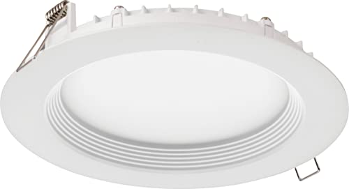 Juno WF6 REG SWW5 90CRI CP6 MW M2 Canless Wafer Recessed LED Downlight, Shallow Regressed Baffled Trim Style, 6-Inch, Matte White, 6-Pack