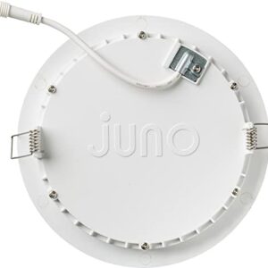 Juno WF6 REG SWW5 90CRI CP6 MW M2 Canless Wafer Recessed LED Downlight, Shallow Regressed Baffled Trim Style, 6-Inch, Matte White, 6-Pack