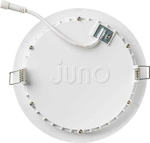 Juno WF6 REG SWW5 90CRI CP6 MW M2 Canless Wafer Recessed LED Downlight, Shallow Regressed Baffled Trim Style, 6-Inch, Matte White, 6-Pack