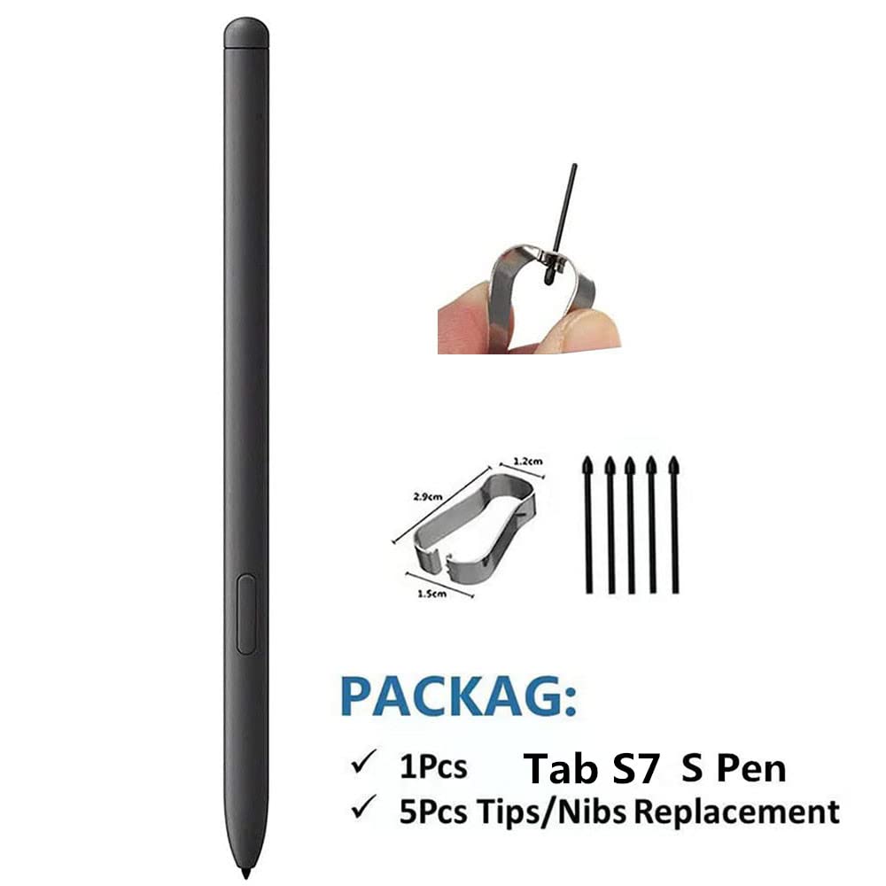 Galaxy Tab S7 Stylus Pen (WithBluetooth) Replacement for Samsung Galaxy Tab S7 / S7+ Plus (EJ-PT870) Tab S8/S8 Plus/S8 Ultra Tab S9/S9 Plus/S9 Ultra All Versions Stylus Touch S Pen with Tips