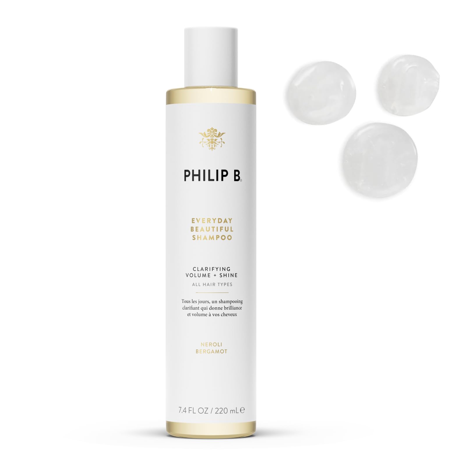 PHILIP B Everyday Beautiful Shampoo - 7.4 fl. oz. (220 ml) - Clarifying, Volumizing and Shine Enhancing, Removes Excess Buildup, Sulfate-Free, Made in USA