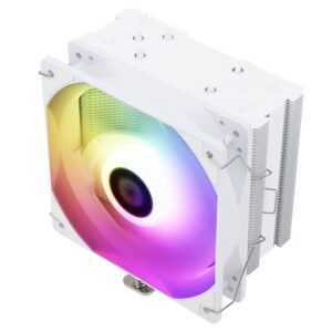 thermalright assassin king 120 se white argb cpu air cooler, ak120 se white arb, 5 heatpipes, tl-c12cw-s pwm quiet fan cpu cooler with s-fdb bearing, for amd am4/intel lga1700/1150/1151/1200