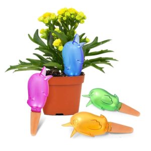 80ml self spike planter drip watering bird, 4pcs plant automatic watering nail, make plants healthier automatic drip irrigation automatic waterer for indoor and outdoor plants with wet roots (4pcs)