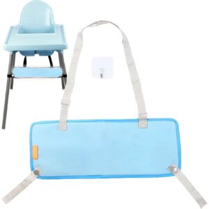 zysm high chair footrest, portable adjustable non-slip 600d polyester fiber ice silk fabric foot rest, knitting footrest compatible with ikae baby highchair accessories (blue), 1.0 count